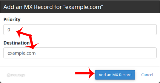 How to Add an MX Record in cPanel - Newsys