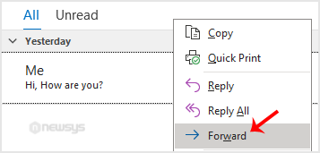 How to Forward Email in Outlook 2021 - Newsys